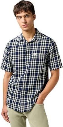 Wrangler SS 1 Pkt Shirt, crêpe Indigo, M Hommes