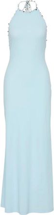 CHRISTOPHER ESBER Femme, Robes, Bleu, Taille: 36 FR Beach Quartz Halter Lycra Dress