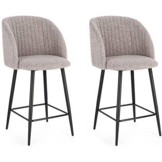 BIZZOTTO Tabouret de cuisine noir et vison