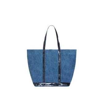 Vanessa Bruno Femme, Sacs, Bleu, Taille: ONE Size L Zipped Cabas Tote