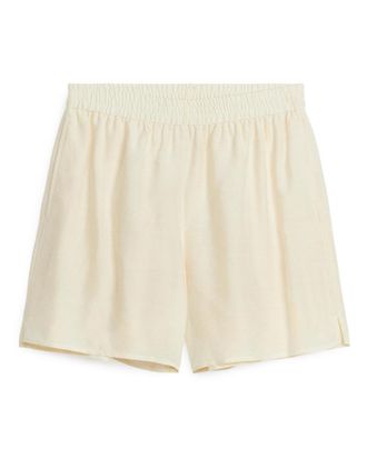 Arket Seidenshorts -Wei&szlig;