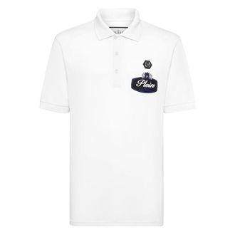 Philipp Plein Homme, Tops, Blanc, Taille: 2XL Racing Club Polo