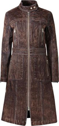 Desigual Trench en Daim - Femme - Manteaux - Brun - Taille: 42 FR