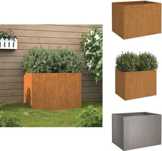 vidaXL Jardini&egrave;re 62x47x46 cm acier corten - Jardinier - Pot De Fleurs Ext&eacute;rieur - Acier Corten - Bac &Agrave; Fleurs - D&eacute;co Jardin