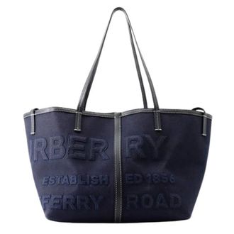 Burberry Sac bandouli&egrave;re en toile Pre-owned - Femme - Pre-owned - Bleu - Taille: ONE Size