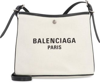 Balenciaga Womens Canvas Shoulder Bag Cream
