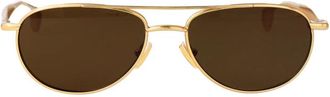 Bottega Veneta Lunettes de soleil - unisex - Accessoires - Jaune - Taille: 56 MM