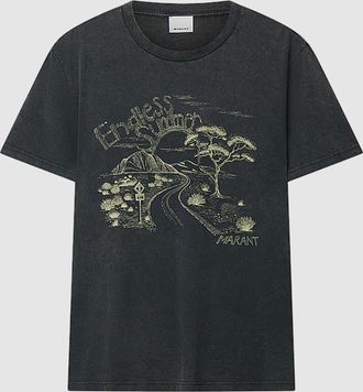 Isabel Marant Tee Shirt Homme Honore Faded Black