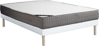 Vente-Unique Ensemble 140 x 190 cm sommier tapissier + matelas mousse et accueil m&eacute;moire de forme 11 zones &eacute;p.22cm - DANEVO de YSM&Eacute;E