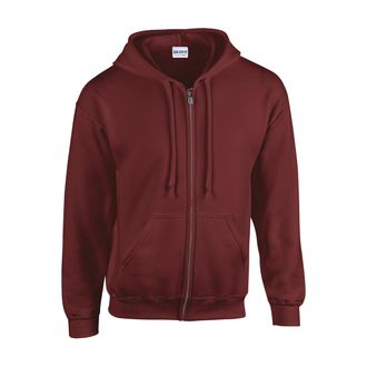 Gildan Heavy Blend&acirc; Full Zip Hooded Sweatshirt Sweatshirt Braun, 2XL Unisex Erwachsene, Braun, XXL