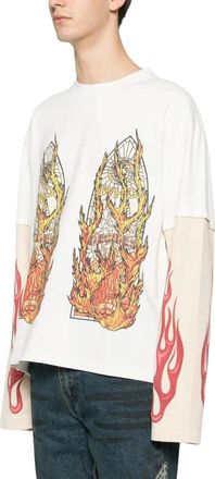 Who Decides War by Ev Bravado Homme, Tops, Multicolore, Taille: XL Sweater Flame Glass DO Clomu