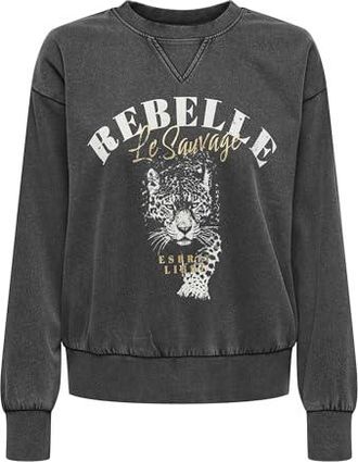 Only Onllucinda L/S O-Neck SWT, Noir, XS Femme