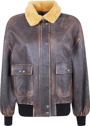 Khaite Lederjacke - Braun