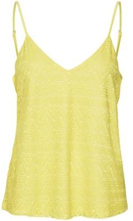 Vero Moda Vmmaya Haut à col en V JRS SPE Top, Zeste de Citron, S Femme