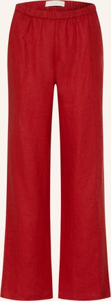 Faithfull The Brand Faithfull The Brand Marlenehose Capriolla Aus Leinen rot
