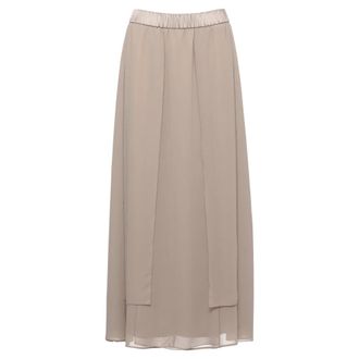 PESERICO Femme, Jupes, Beige, Taille: 38 FR Light Crepe Skirt
