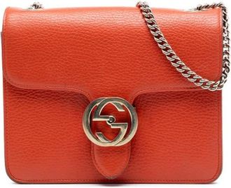 Gucci Sac bandouli&egrave;re vintage &agrave; rabat Pre-owned - Femme - Pre-owned - Orange - Taille: ONE Size