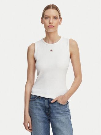 Calvin Klein Jeans Top LV047F246G Wei&szlig; Slim Fit