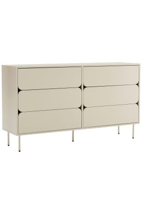 Xora Sideboard, Seidengrau, Metall, Holzwerkstoff, 6 Schublade(n) Schubladen, 150x85x40 cm, Wohnzimmer, Kommoden & Sideboards, Sideboards