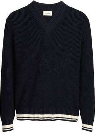 Saison 1865 Pull Hold &agrave; col v en coton