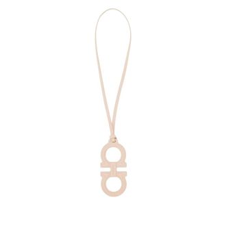 Ferragamo Double Gancini Lederanh&auml;nger - - Accessories - Damen - Rosa - ONE SIZE