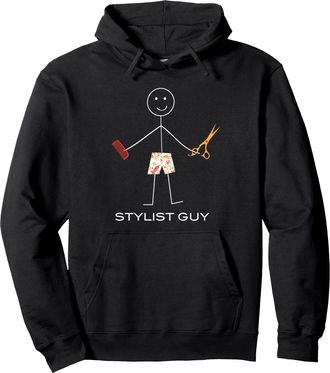 Whyitsme Design Lustige M&auml;nner Stylist Guy, Junge Friseur Pullover Hoodie