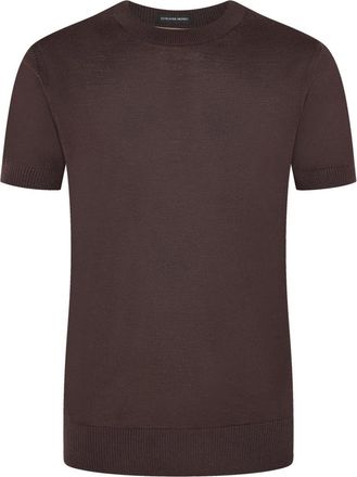 HUGO BOSS Strick-T-Shirt aus feiner Merinowolle in