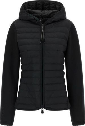 Moncler Femme, Vestes, Noir, Taille: 36 FR Cardigan Rembourr&eacute; Zipp&eacute;