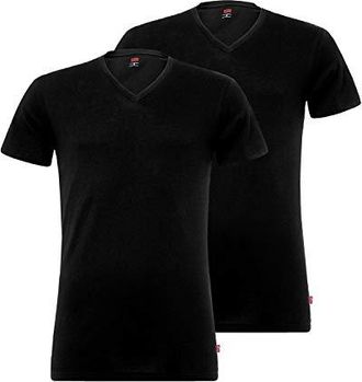 Levi's Lot de 2 t-shirts Levis Men col en V pour homme - Noir - Small