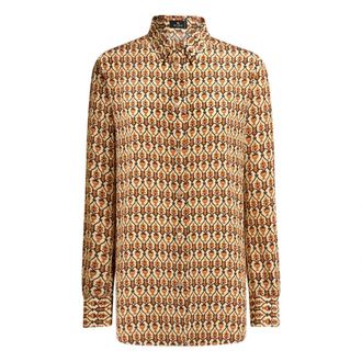 Etro Seidenes Geometrisches Printshirt Damen - - Blouses & Shirts - Damen - Beige - M