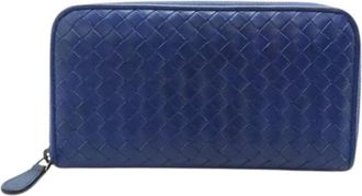 Bottega Veneta unisex, Pre-owned, Bleu, Taille: ONE Size Portefeuille en cuir Pre-owned