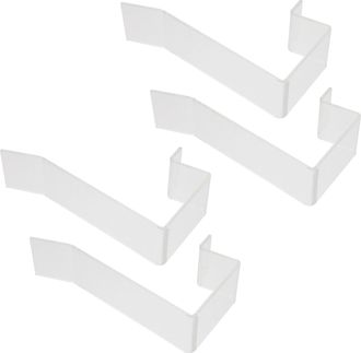 NUOBESTY 4 Stück Transparente Acryl Schuhdisplay Ständer Robuster Schuhständer für Sneaker und High Heels Platzsparendes Schuhregal für Laden Zuhause und Einka