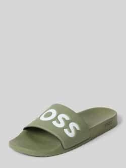 HUGO BOSS Badeschuhe mit Logo Print