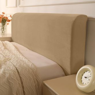 Generic Samtgummierte Bettkopfteil Bezug Schutzh&uuml;lle in voller Gr&ouml;&szlig;e einfarbig dehnbar staubdicht Kopfteil Bezug Schutzh&uuml;lle f&uuml;r Schlafzimmerdekoration Sandfa