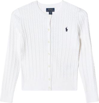 Polo Ralph Lauren Cardigan en coton torsad&eacute; - Homme - Pulls - Blanc - Taille: XL