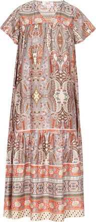 Usha Kleid Damen Aprikose Mehrfarbig