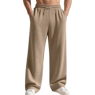 Generic Pantalon de costume pour homme, extensible dans 4 directions, pantalon fusel&eacute;, pantalon chino pour homme, kaki, XXL