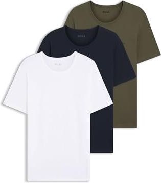 BOSS Hommes TShirtRN 3P Classic T-Shirt &agrave; Logo brod&eacute;, en Lot de Trois