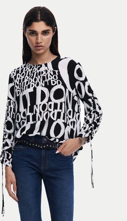 Desigual Bluse 25SWBW04 Schwarz Regular Fit