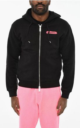 Dsquared2 Fleeced-Cotton Sweatshirt with Zip Closure size Xs