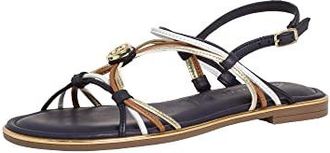 Tamaris Femme Sandales, Dame Sandales Fines,TOUCHit,Chaussure dété,Sandale dété,Confortable,Plate,Navy Comb,37 EU