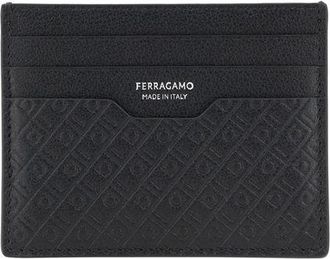 Ferragamo Schwarze Kalbsleder Bos Taurus Geldb&ouml;rse