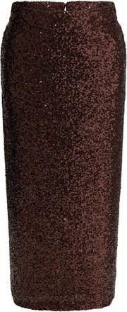 Semper Femme, Jupes, Brun, Taille: 36 FR Sequined Midi Skirt