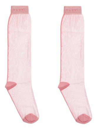 Marni chaussettes à logo - Rose