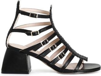 Caf&egrave;noir Sandales &Agrave; Brides Et Tresses Nappa, Pour Femme, Couleur Noir, Taille 40