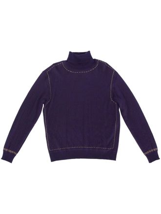Versace pull en laine (années 2000) - Violet