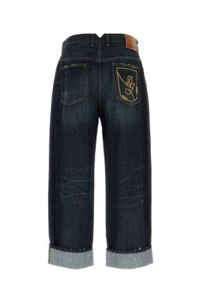 Dolce & Gabbana Mens Denim Jeans Washedgrey Exterior: Cotton