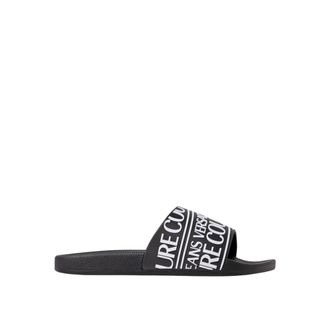 Versace Jeans Couture Homme, Chaussures, Noir, Taille: 39 EU Sandales Slides Logo