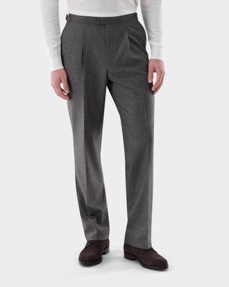 van Laack Hose aus Woll-Flanell mit wide leg