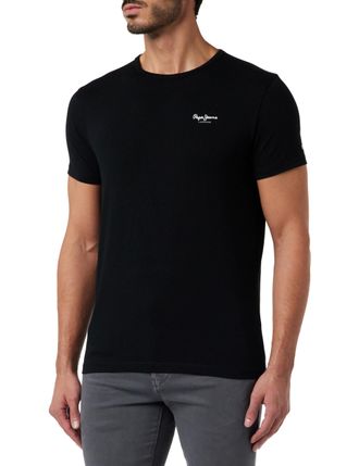 Pepe Jeans London Herren Original Basic 3 N T-Shirt, Schwarz (Black), XL